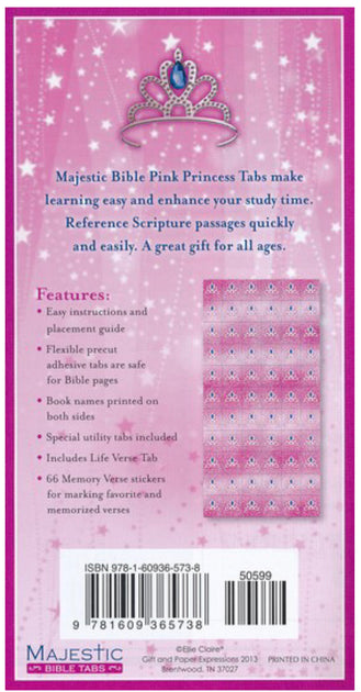 Majestic Pink Princess Bible Tabs – God’s BibleWay Bookstore LLC